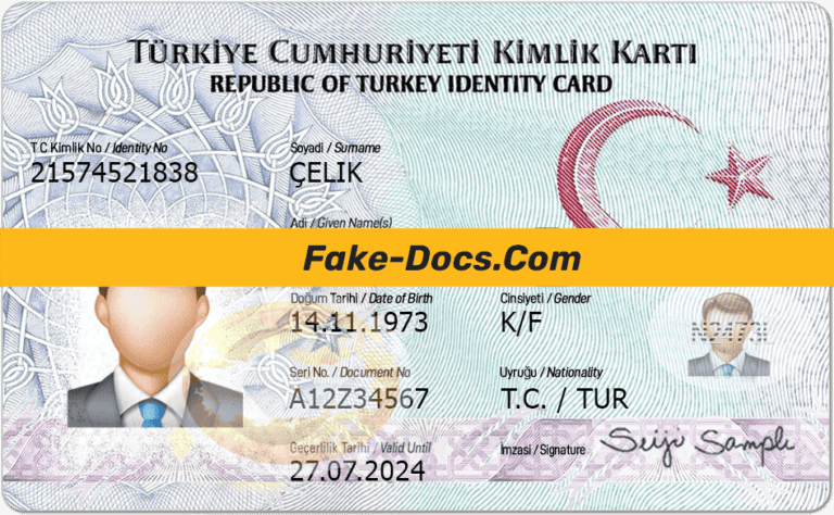 Turkey ID Card Psd Template | Fake Docs Shop