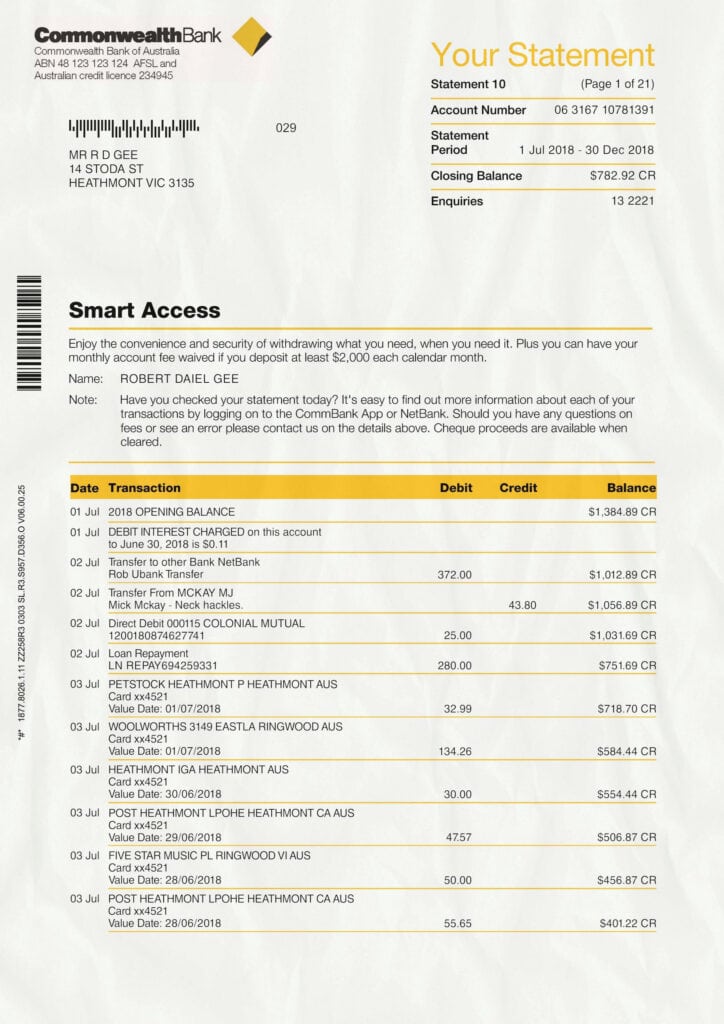 Senegal Attijariwafa bank statement, Excel and PDF template | Fake Docs