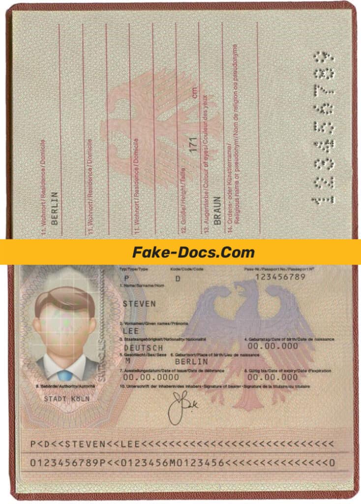 Denmark Passport psd template | Fake Docs