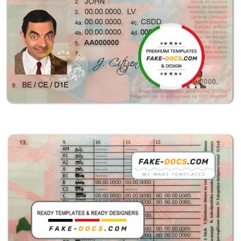 MACAU driver license Psd Template | Fake Docs Shop