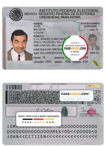 Mexico ID Card Psd Template | Fake Docs Shop