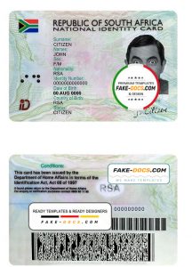 South Africa ID template in PSD format, fully editable (2013 – present ...