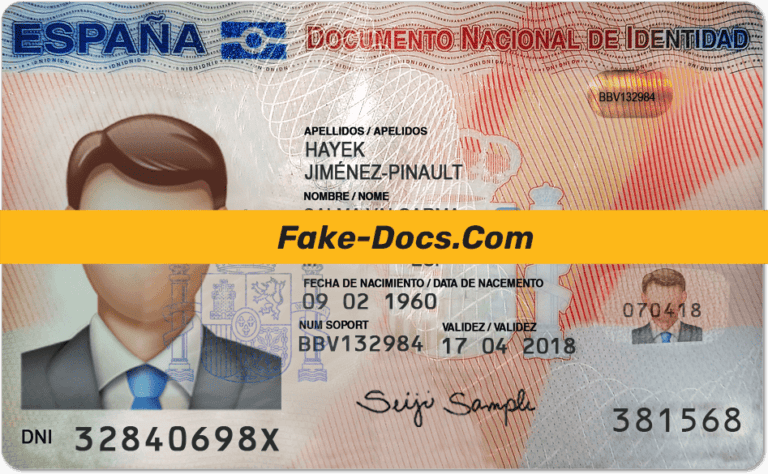 Spain ID Card Psd Template V1 | Fake Docs Shop