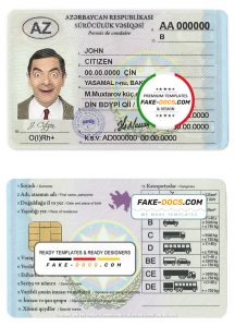 Azerbaijan DRIVER LICENSE PSD TEMPLATE (2013 - present) | Fake Docs Shop