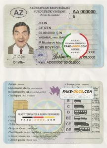 Azerbaijan DRIVER LICENSE PSD TEMPLATE (2013 - present) | Fake Docs Shop