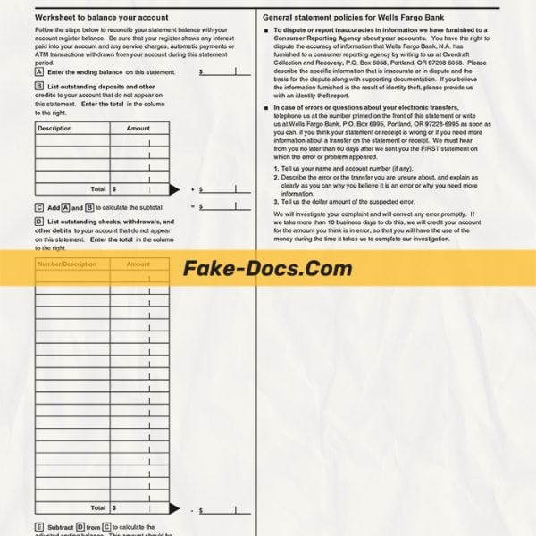 bni bank Statement word template | Fake Docs