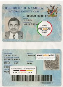 Namibia id card psd template | Fake Docs Shop