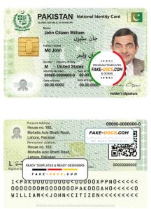 Pakistan id card psd template | Fake Docs Shop