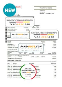 Chile Scotiabank bank statement easy to fill template in Excel and PDF format | Fake Docs