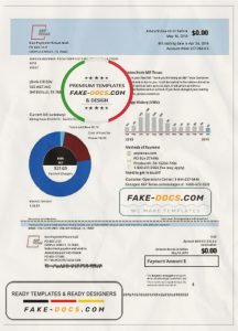 USA AEP Texas electricity utility bill template in Word and PDF format ...