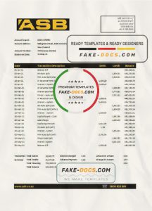 New Zealand ASB Bank statement easy to fill template in Excel and PDF ...