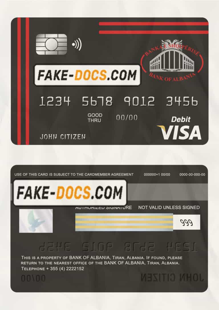 credit card psd template | Fake Docs Shop