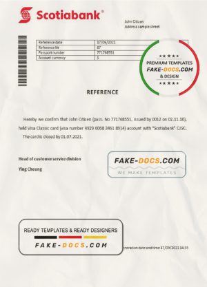 Hong Kong Scotiabank account closure reference letter template in Word ...