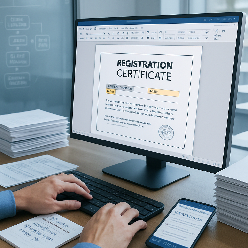 Editable Registration Certificate Template: Step-by-Step Replacement ...
