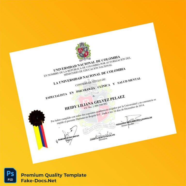 Colombia National University Specialist in Clinical Psychology and ...