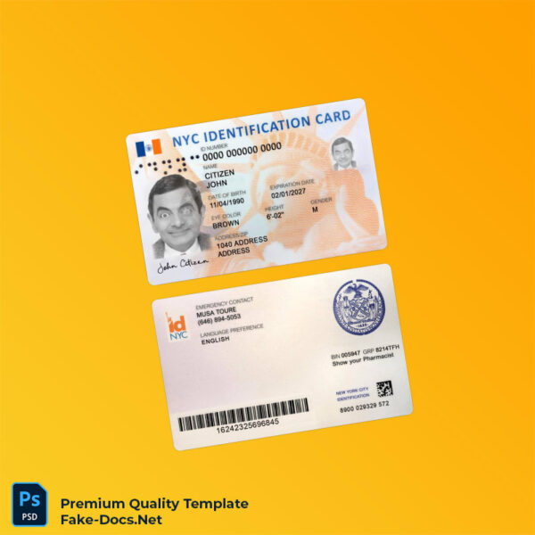 USA Iowa ID card PSD template - High Quality Replacement Template (PSD ...